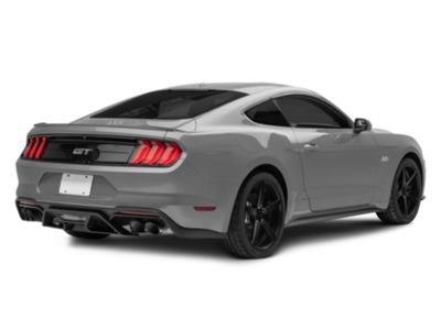 Mustang GT500 Style Rear Bumper Quad Tip Diffuser; Matte Black (18-23 ...