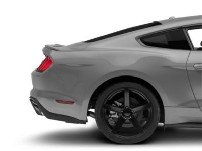 Mustang GT500 Style Rear Bumper Quad Tip Diffuser; Matte Black (18-23 ...