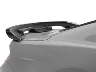 Mustang GT500 Style Rear Spoiler; Gloss Black (15-23 Mustang Fastback ...