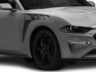Mustang GTD Style Fenders; Unpainted Fiberglass with Carbon Vents (18 ...