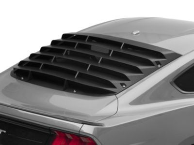 Mustang Performance Style Rear Window Louvers; Primer Black (15-23 ...