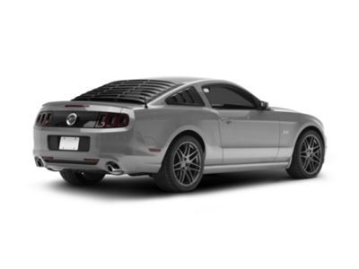 Mustang Vintage Style Rear Window and Quarter Window Louver Kit; Matte ...