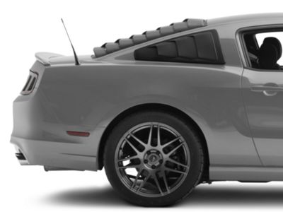 Mustang Vintage Style Rear Window and Quarter Window Louver Kit; Matte ...