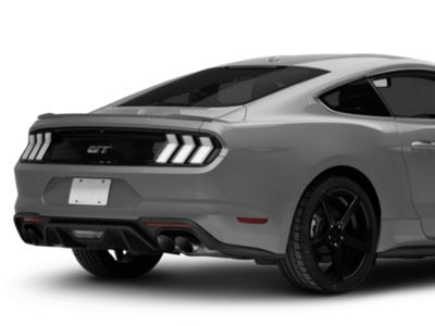 S550 Euros Mustang 2024 Style RGB Tail Lights; Black Housing; Clear ...
