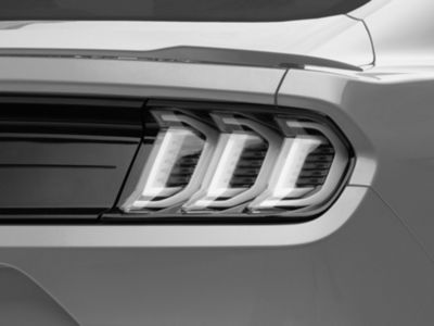 S550 Euros Mustang V2 LED Tail Lights; Black Housing; Clear Lens ...
