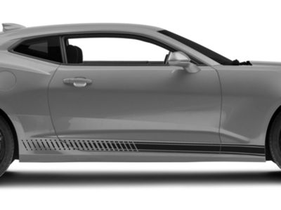 SEC10 Camaro Dashed Rocker Stripes; Gloss Black 431181 (Universal; Some ...