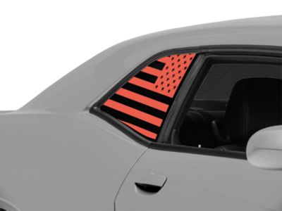 SEC10 Challenger Quarter Window Flag Decal; Red CH16516 (08-23 ...