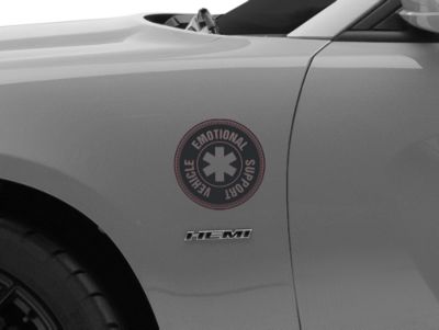 SEC10 Charger Emotional Support Vehicle Decal; Gloss Black J227426 ...