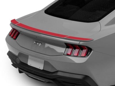SEC10 Mustang Factory Blade Rear Spoiler Accent Decal; Red 440580 (15 ...
