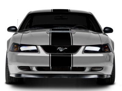 SpeedForm Mustang Super Snake Style Stripes; Gloss Black 434442 (99-04 ...