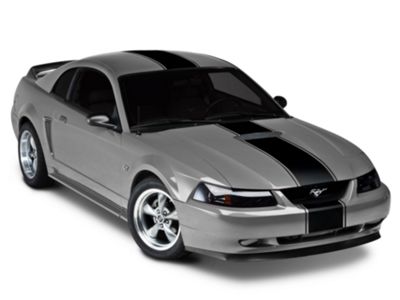 SpeedForm Mustang Super Snake Style Stripes; Gloss Black 434442 (99-04 ...
