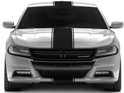 SEC10 Charger Pin Striped Full Length Stripes; Matte Black CR21531 (06 ...