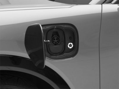 SpeedForm Mach-E Charging Port Trim; Black Carbon Fiber ME5366 (21-25 ...