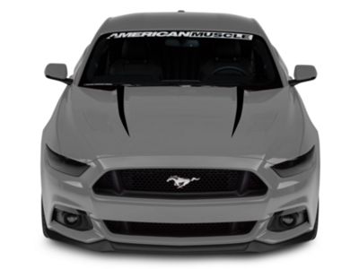 SEC10 Mustang Hood Accent Decal; Gloss Black 432179 (15-17 Mustang GT ...