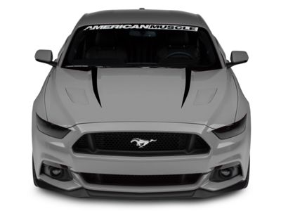 SEC10 Mustang Hood Accent Decal; Gloss Black 432179 (15-17 Mustang GT ...