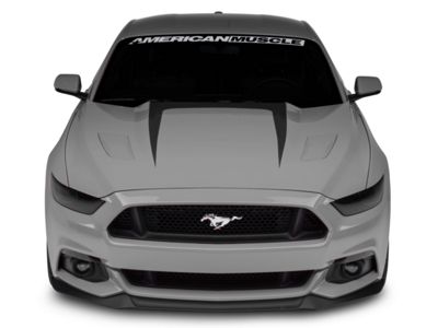 SEC10 Mustang Hood Graphic Decal; Matte Black 433785 (15-17 Mustang GT ...