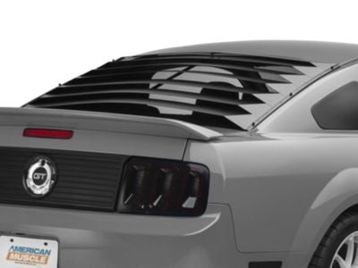 Mustang Rear Window Louvers; Smooth Aluminum (05-09 Mustang Coupe ...