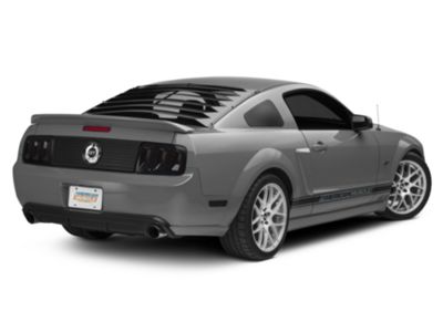Mustang Rear Window Louvers; Smooth Aluminum (05-09 Mustang Coupe ...